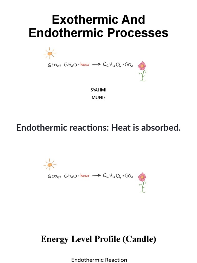 Exothermic and Endothermic Processes (Tutor 1) | PDF | Science ...