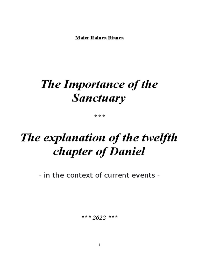 Sanctuary and Daniel 12 - English | Download Free PDF | Jesus | Passover