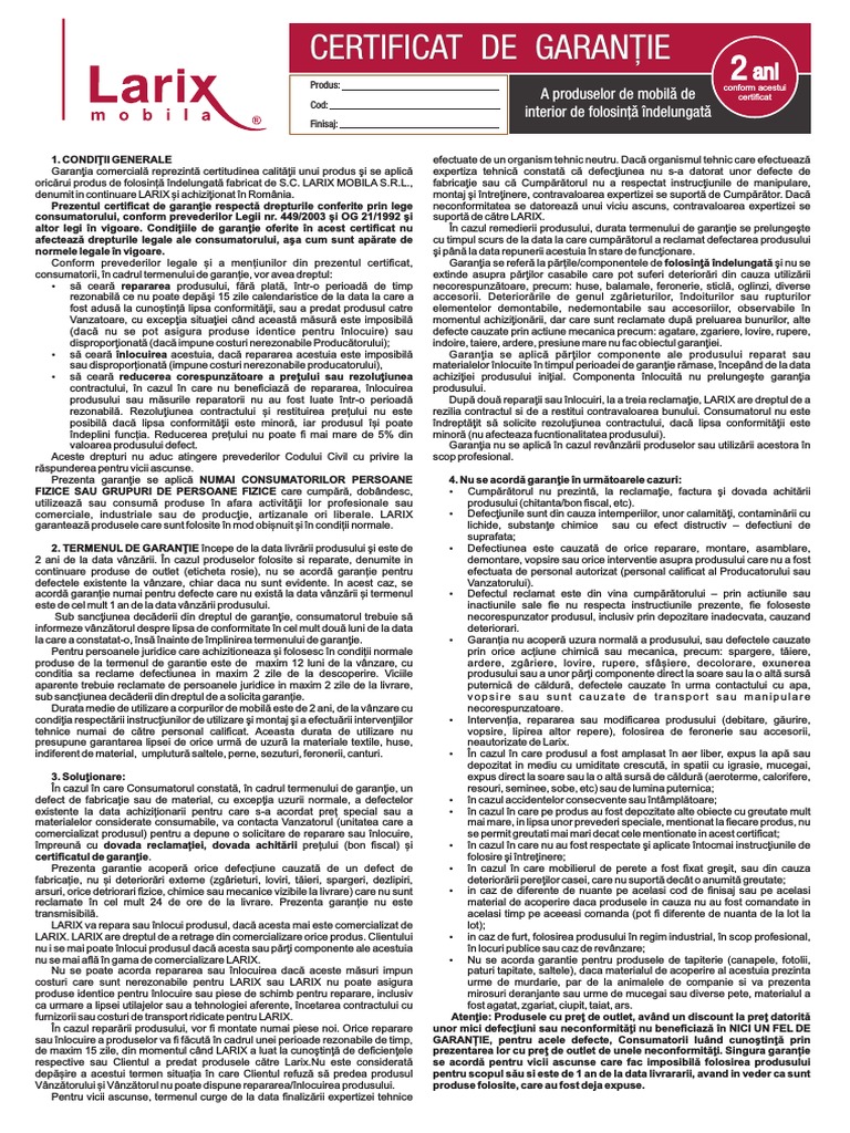 Certificat Garantie | PDF