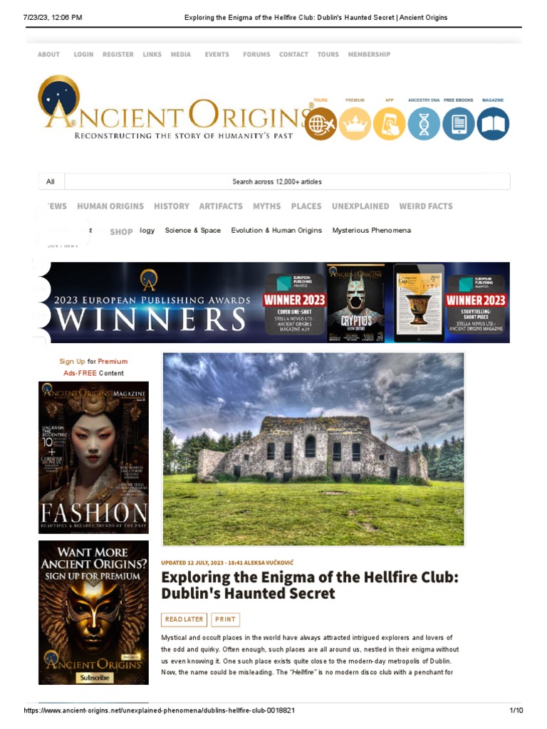 Exploring the Enigma of the Hellfire Club_ Dublin's Haunted Secret | PDF