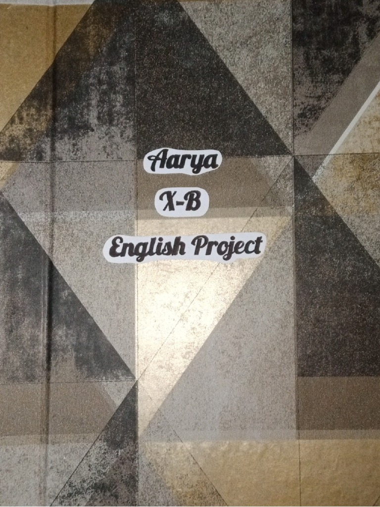 English Project ICSE 10 | PDF