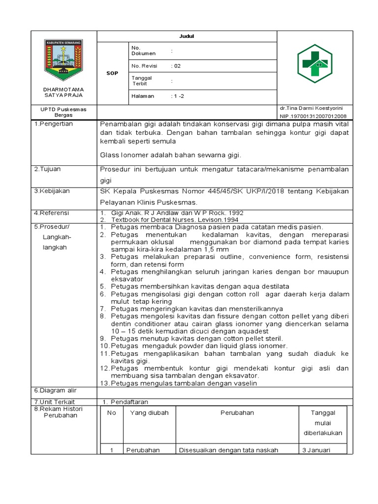 Penambalan GIC | PDF