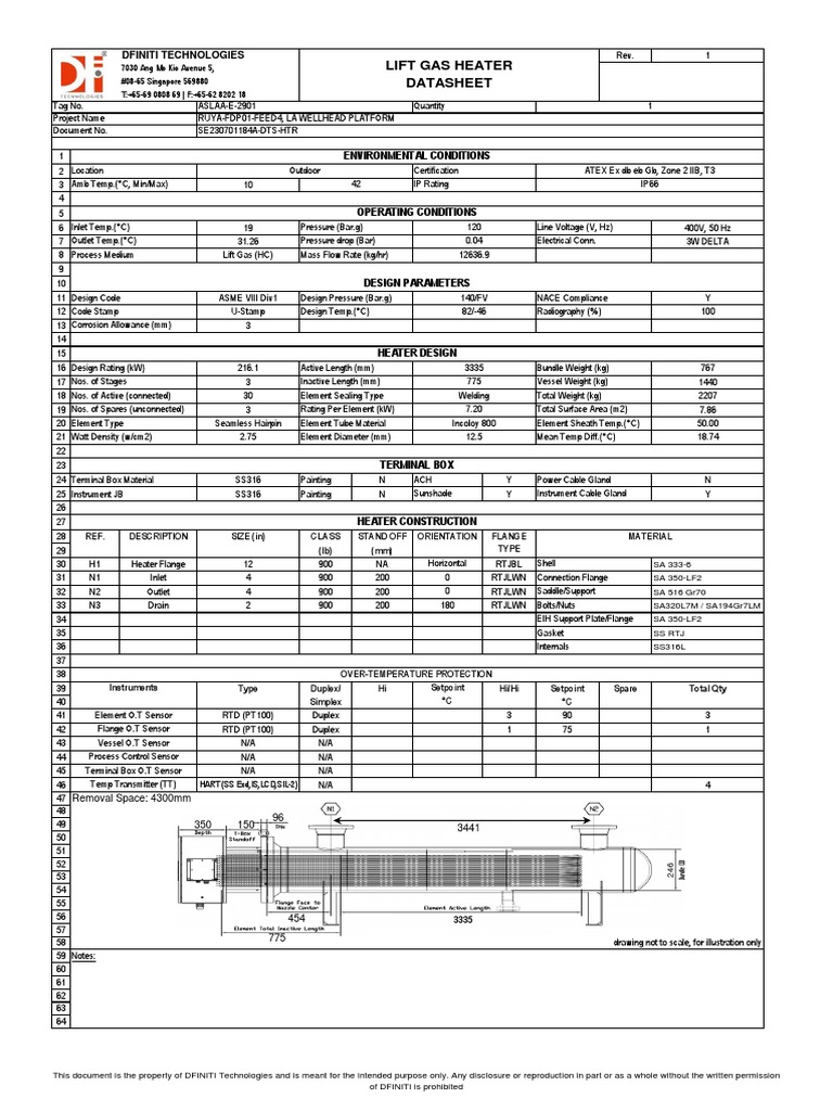 Lift Gas Heater Datasheet | PDF | Switch | Fuse (Electrical)
