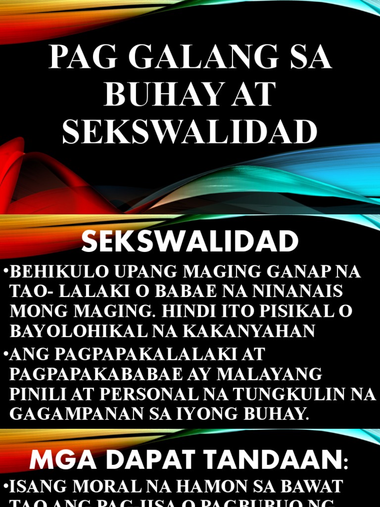 Pag Galang Sa Buhay at Sekswalidad | PDF