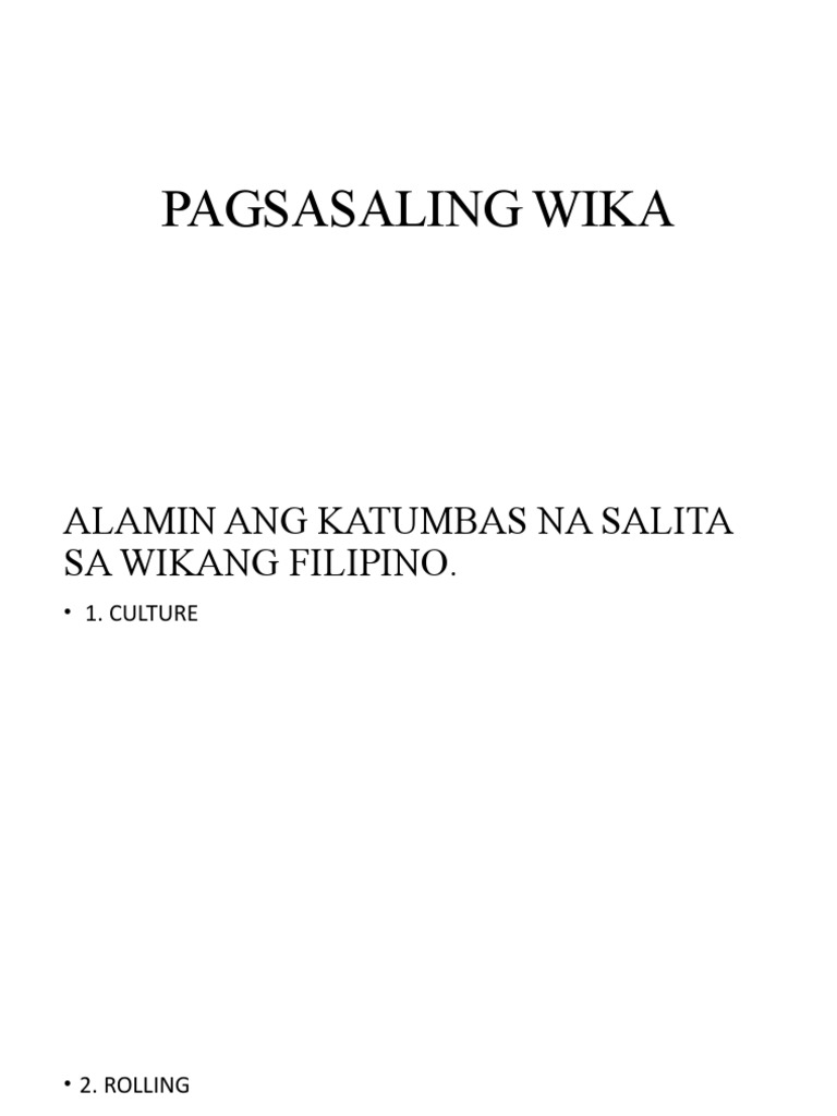 PAGSASALING WIKA.docx | PDF