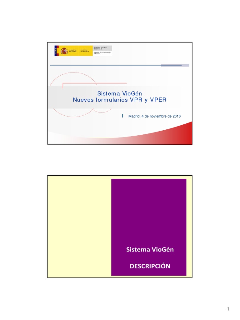 SISTEMA VIOGEN NUEVOS FORMULARIOS 2016 VPR y VPER | PDF | Acoso ...