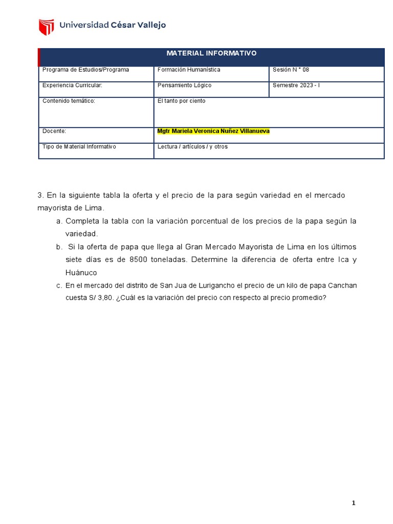 Material Informativo S08 | PDF | Microeconomía | Mercado (economía)