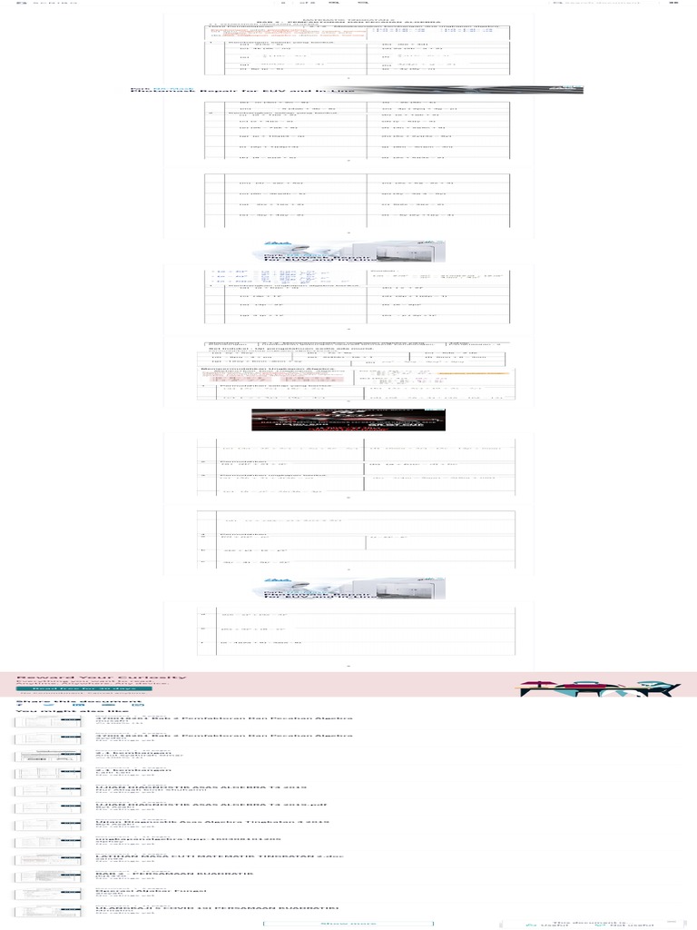 Bab 2 Pemfaktoran Dan Pecahan Algebra PDF | PDF