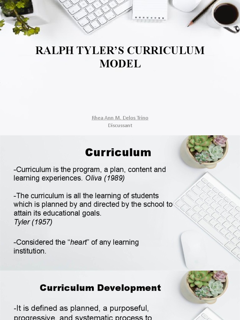 Ralph Tyler Curriculum Model | PDF