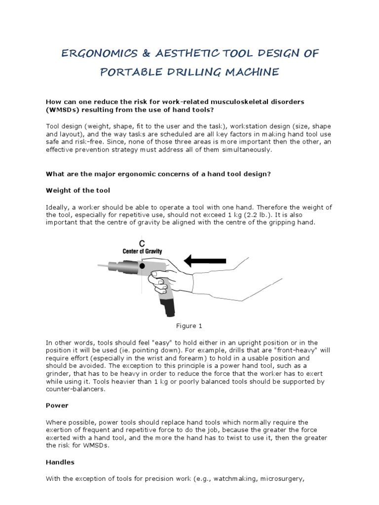 Ergonomic Design for Drill Safety | PDF | Hand | Human Factors And ...