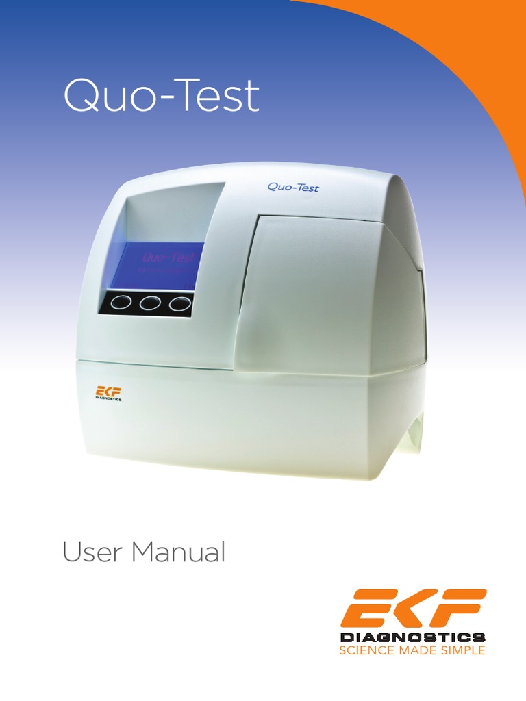 Quo Test User Manual | PDF | Glycated Hemoglobin | Barcode