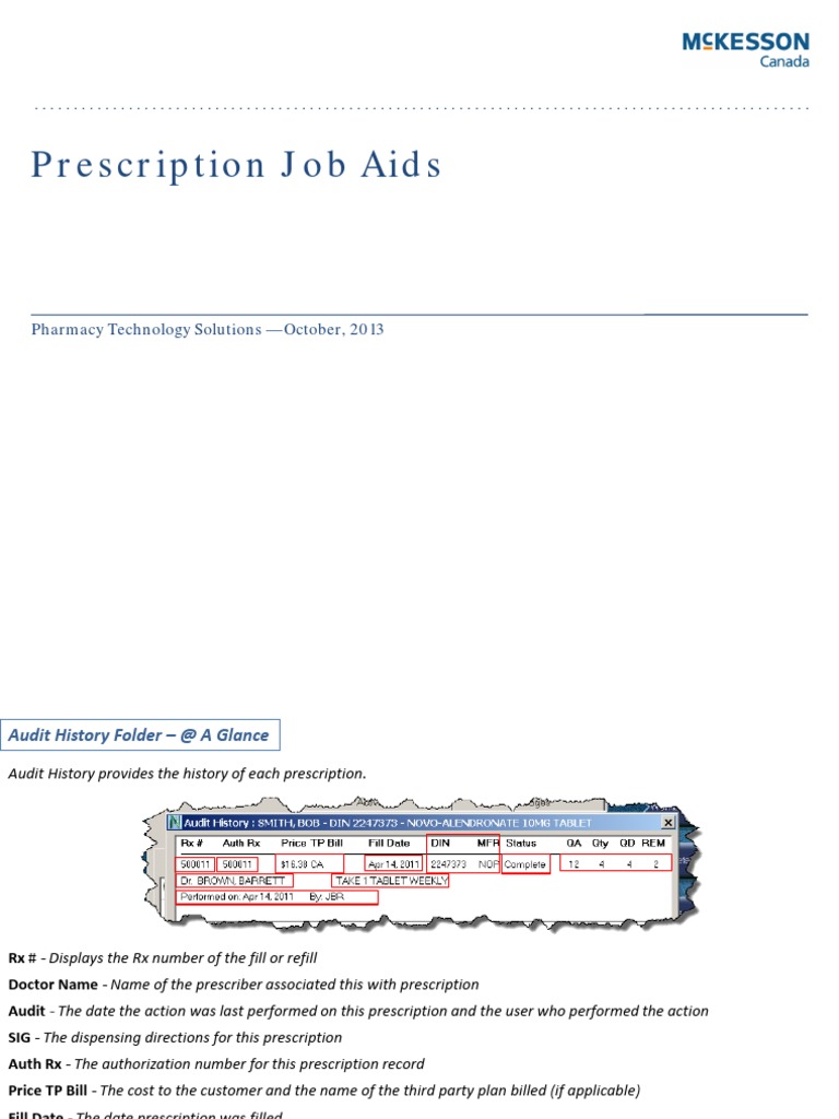 Prescription Job Aids | PDF | Medical Prescription | Pharmacy