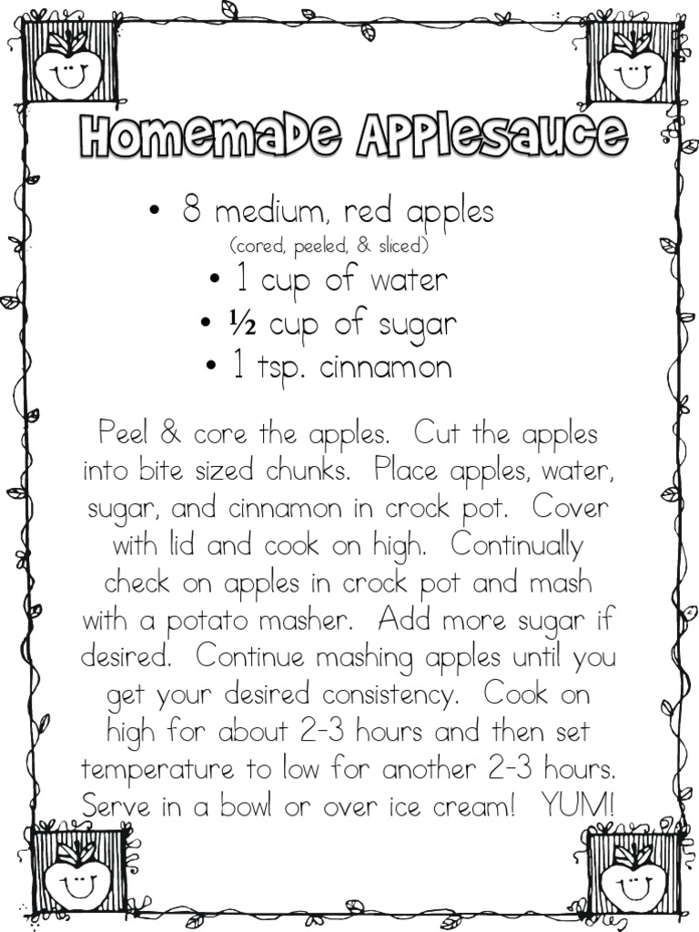 Homemade Applesauce Recipe | PDF