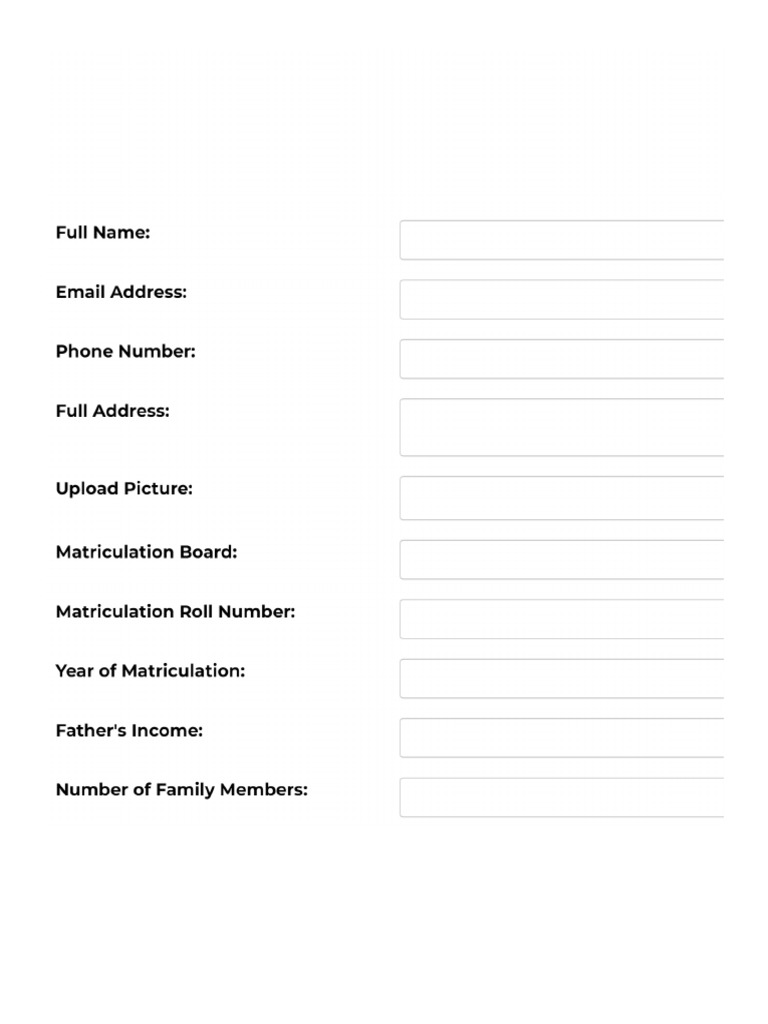 Admission Form PDF