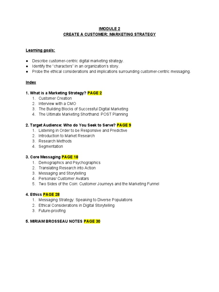 Create A Customer - Marketing Strategy | PDF | Qualitative Research ...