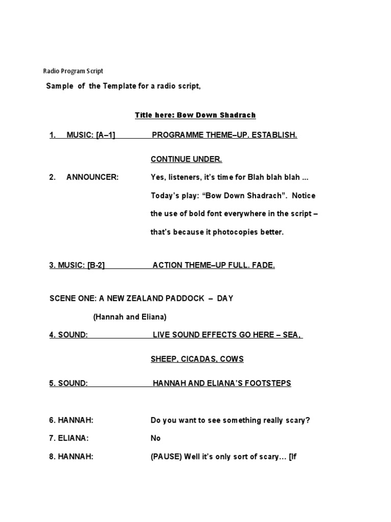 Radio Program Script | PDF