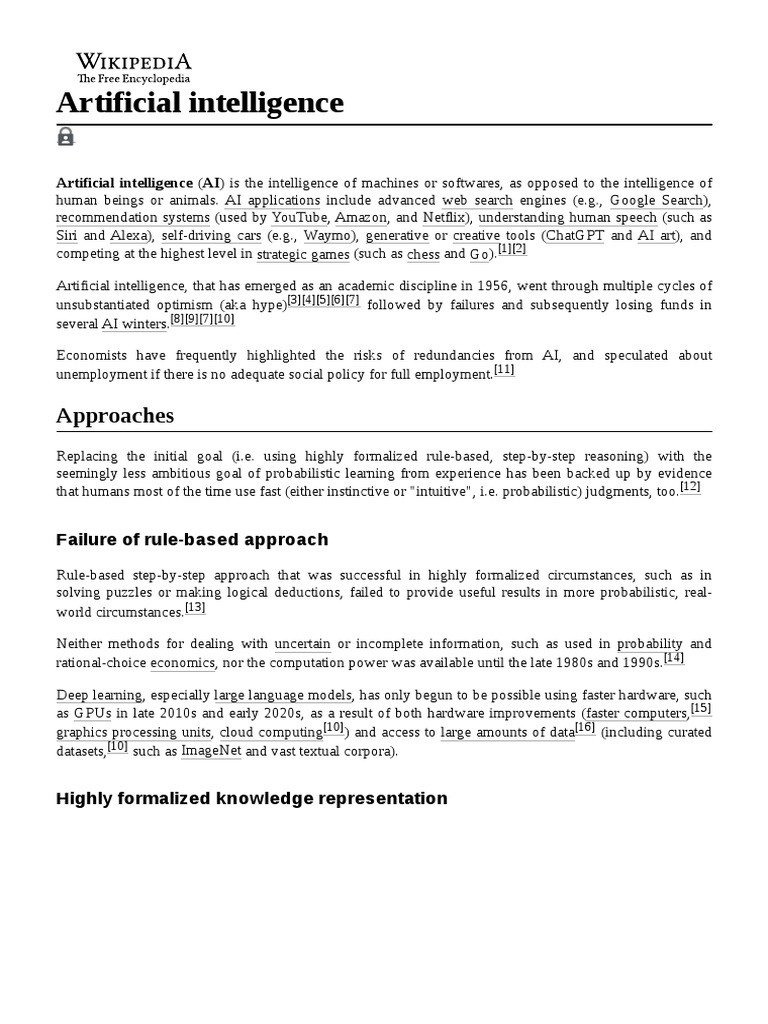 Evolution of Artificial Intelligence | PDF | Artificial Intelligence ...