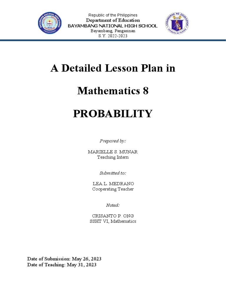 Math 8: Understanding Probability | PDF | Mathematics
