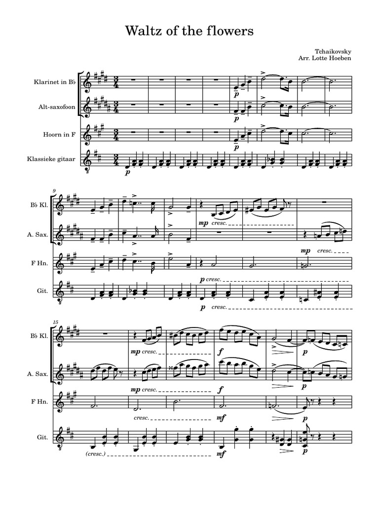 ARR - Waltz of The Flowers - SCORE | PDF