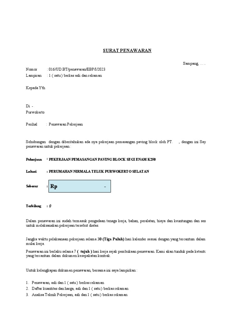 RAB Hanggar Pak Andhang | PDF