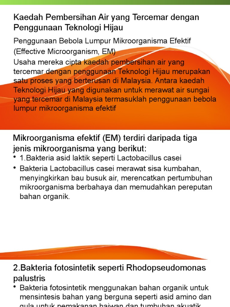 Pembersihan Air dengan Bebola Lumpur EM | PDF