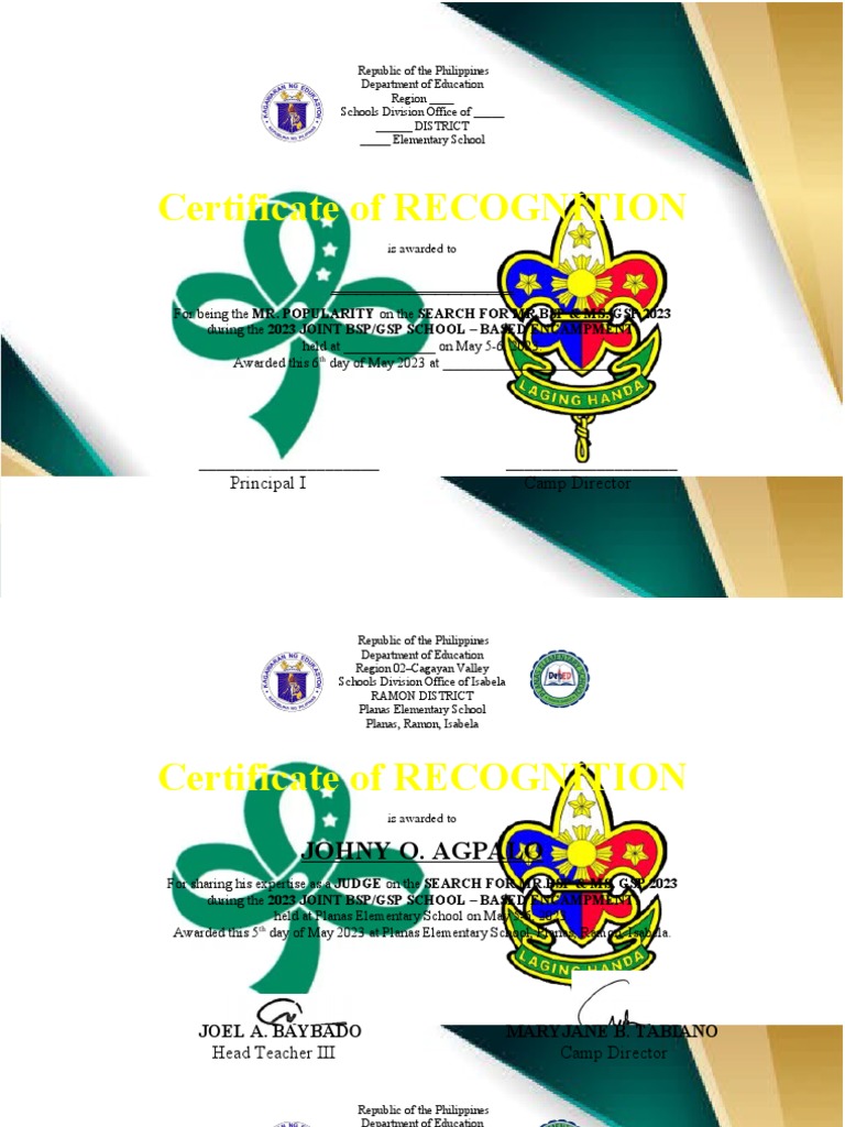 Cert | PDF | Philippines