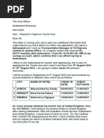Application Letter For Irish Visa | PDF