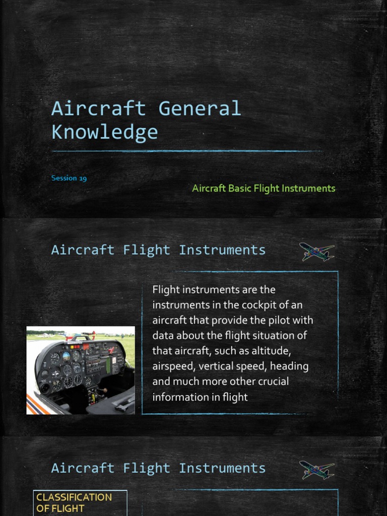 Session 19 Flight Instruments | PDF | Electronics | Aeronautics