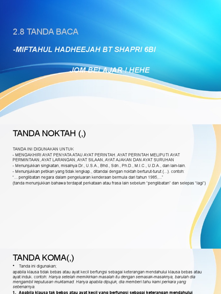 Panduan Tanda Baca Lengkap | PDF | Karier & Perkembangan