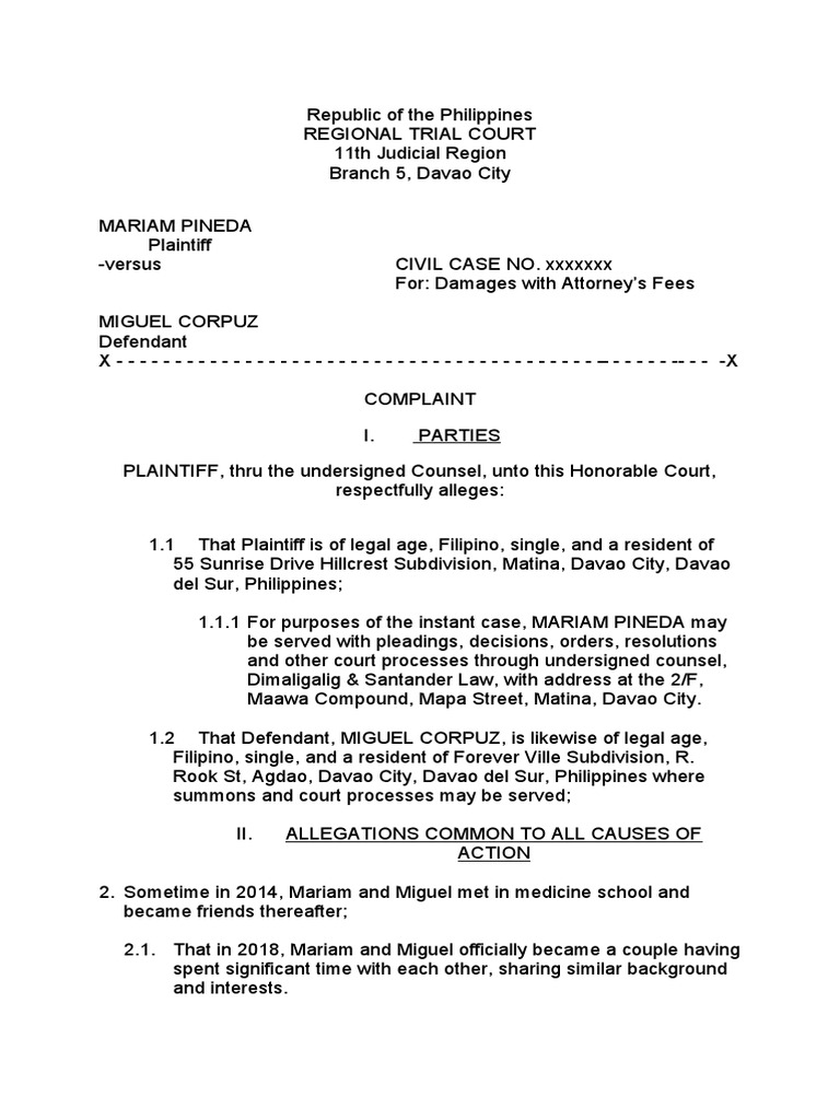 COMPLAINT | PDF | Damages | Lawsuit