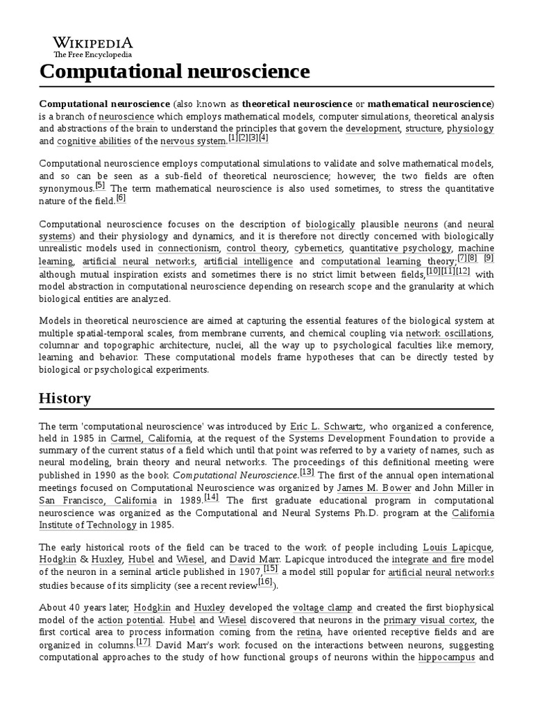 Computational Neuroscience | PDF | Computational Neuroscience ...
