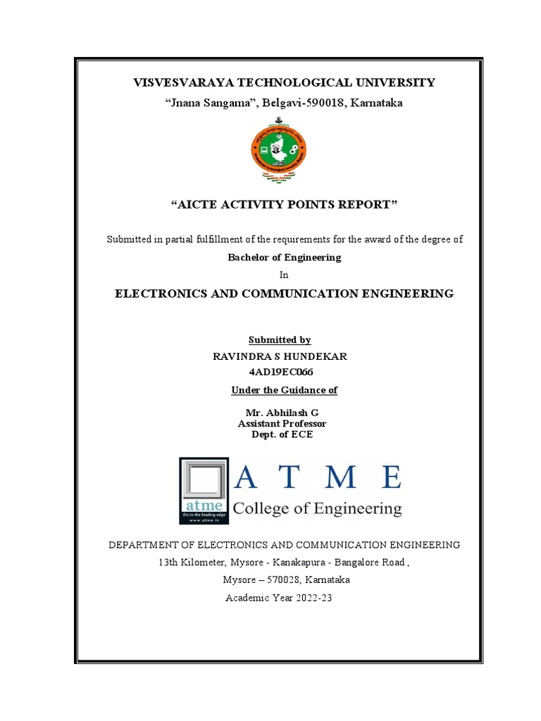 Aicte Activity Points Report | PDF Aicte Activity Points Report | PDF