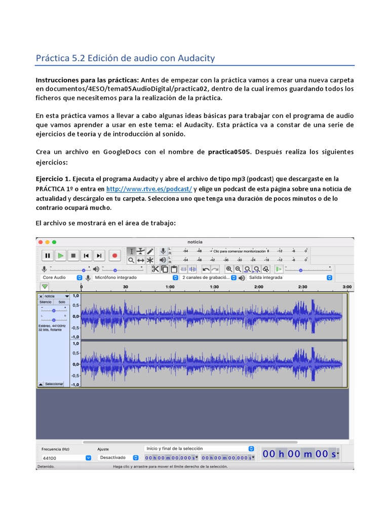 0502 Edicion de Audio Con Audacity | PDF | Archivo de computadora | Podcast