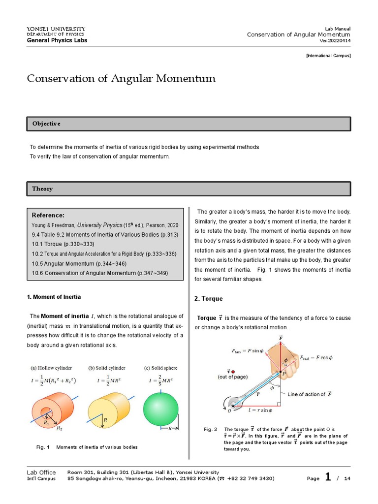 106 AngularMomentum ENG | PDF | Rotation Around A Fixed Axis | Torque