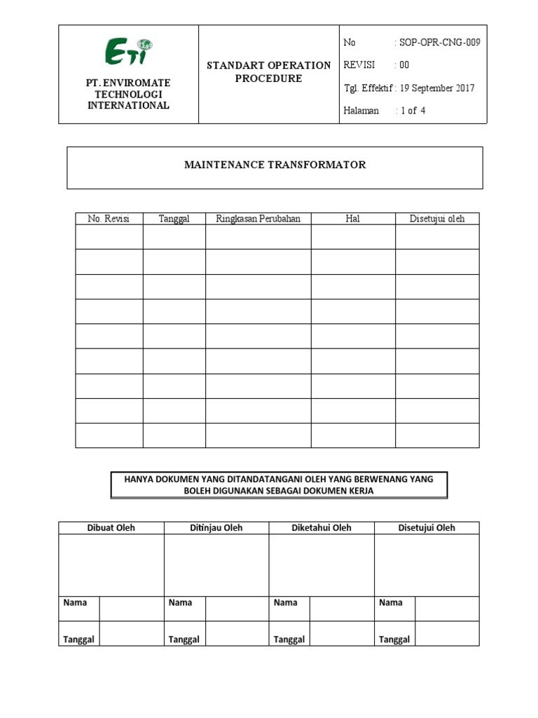 Maintenance Transformator | PDF