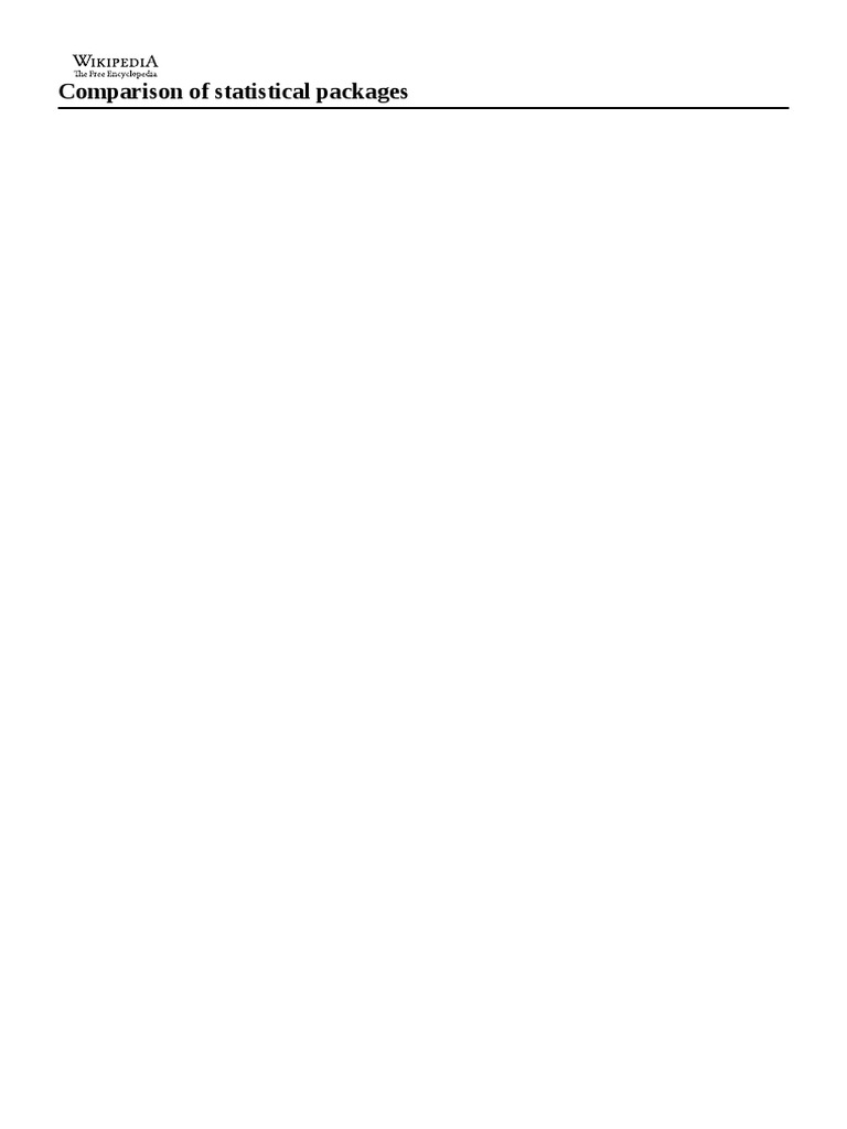 Comparison of Statistical Packages | PDF | Proprietary Software ...