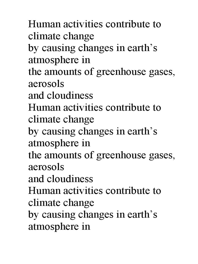 Human Impact on Climate Change | PDF