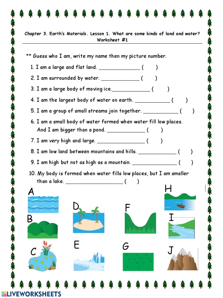 A B C E G H D F I H: Chapter 3. Earth's Materials. Lesson 1. What Are ...