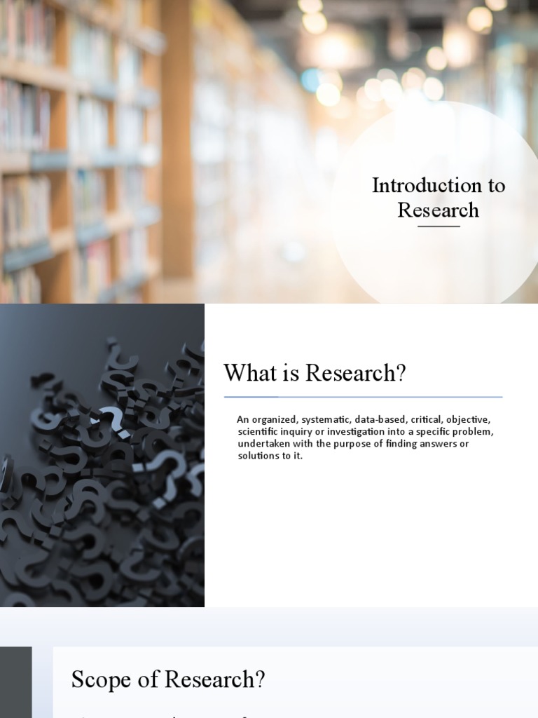 Introduction To Research | PDF | Scientific Method | Methodology