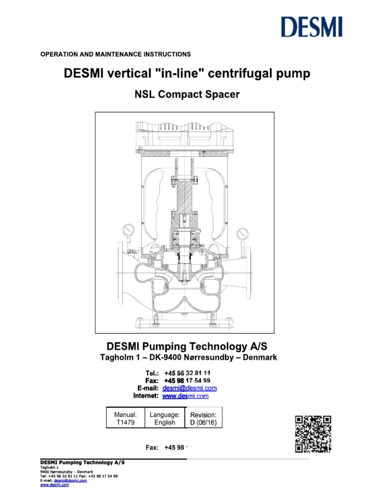 DESMI NSL Drill Water Pump | PDF | Bearing (Mechanical) | Pump