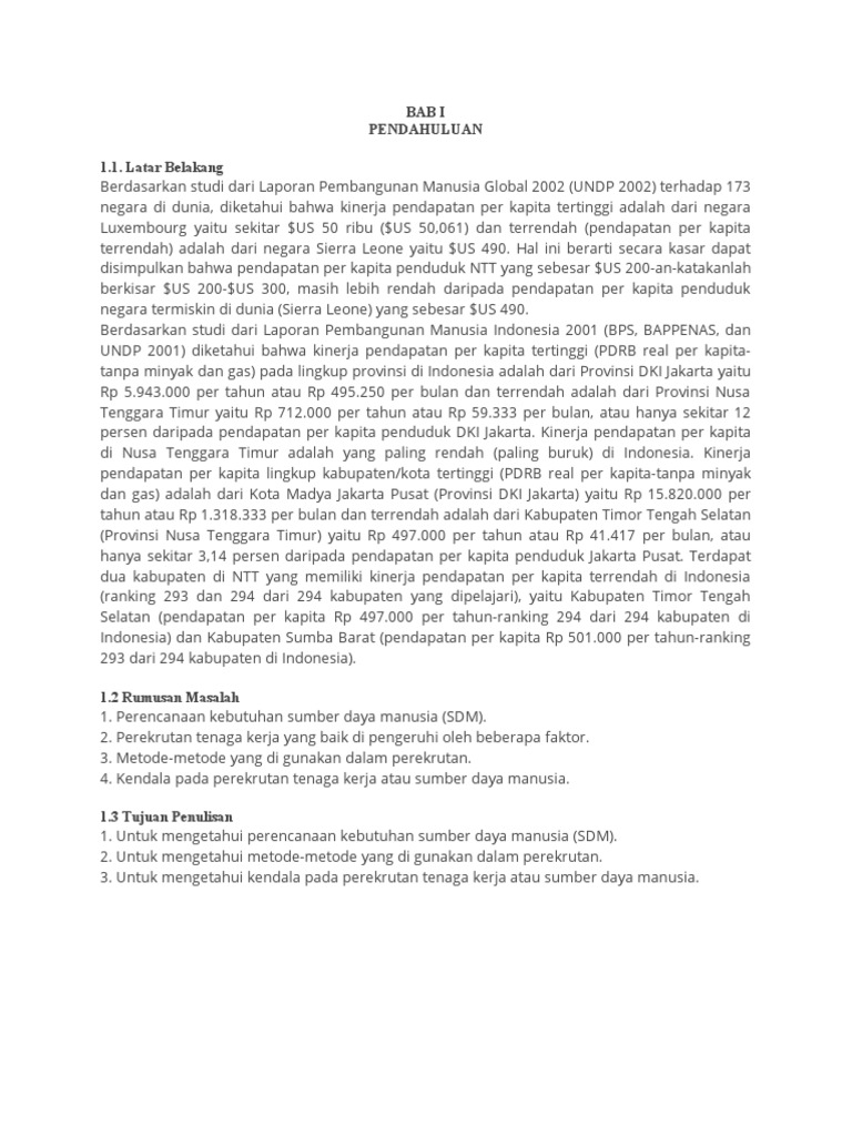 Makalah Perencanaan Sda | PDF