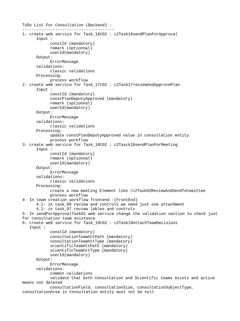 Consultations Todolist | PDF | Information Technology | Computing