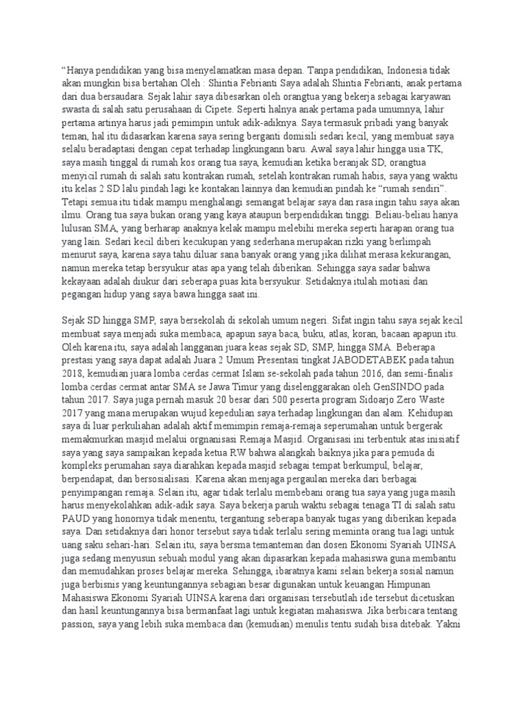 ESSAI | PDF | Pengembangan Diri | Kesehatan Holistik