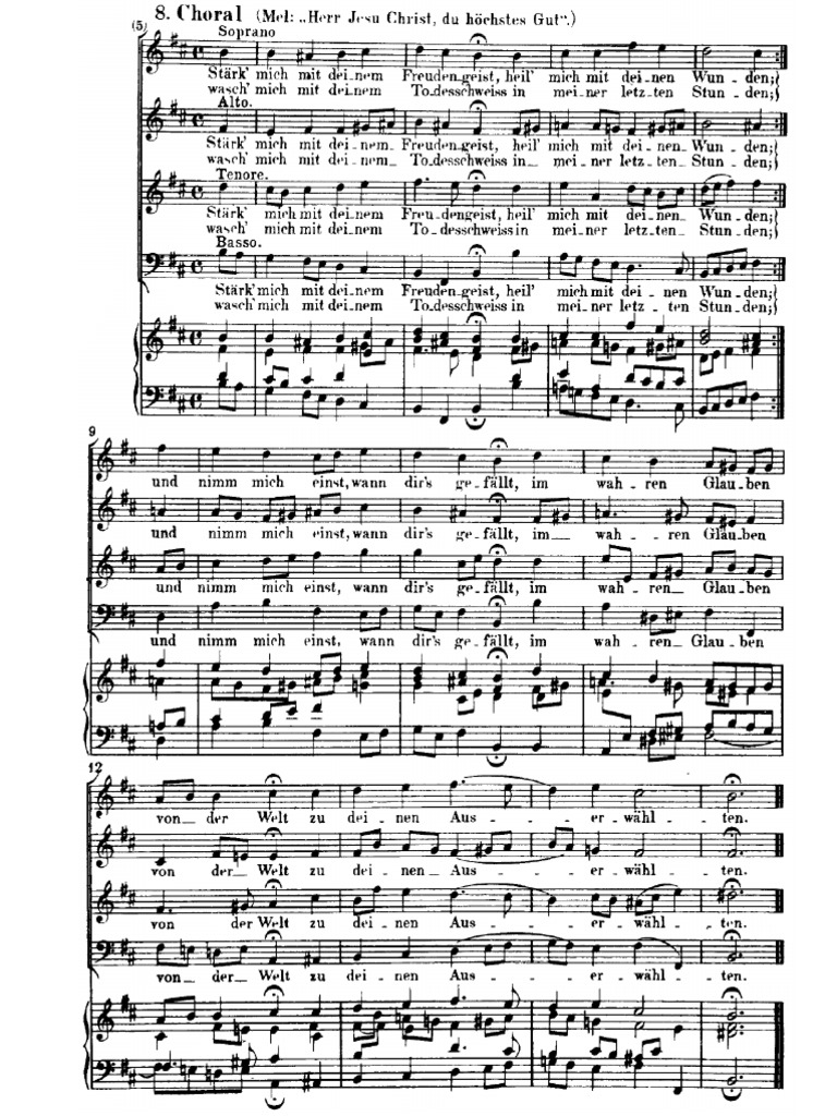 Coral "Herr Jesu Christ, Du Höchstes Gut!" | PDF