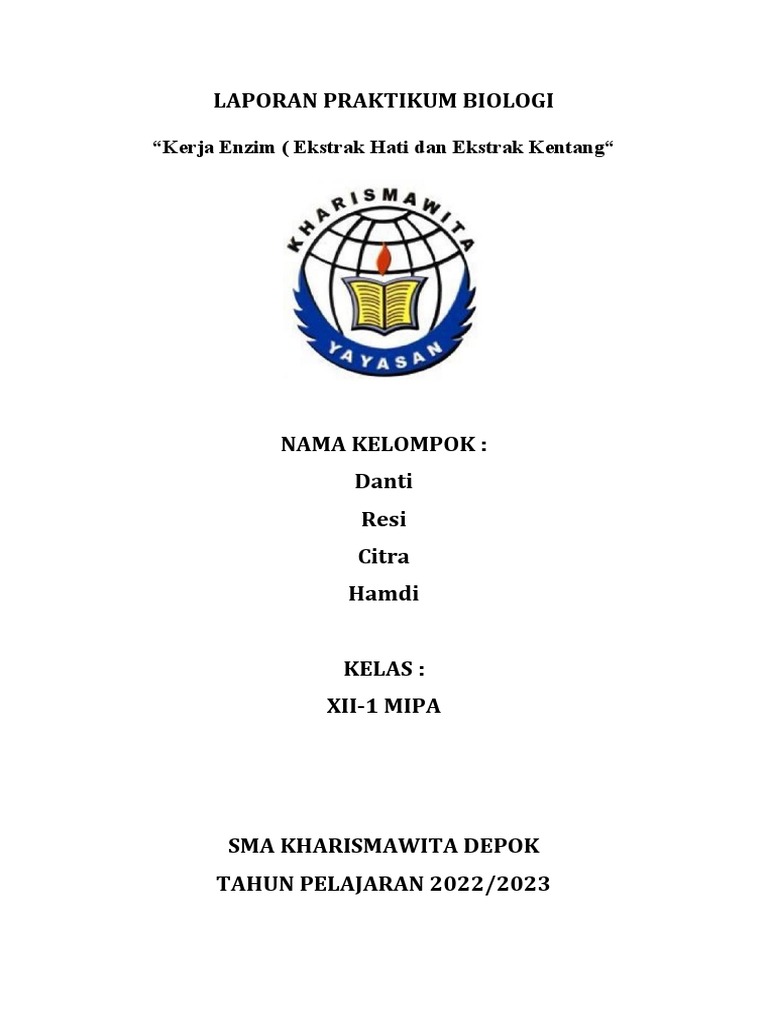 Laporan Praktikum (Kerja Enzim 2) | PDF | Sains & Matematika