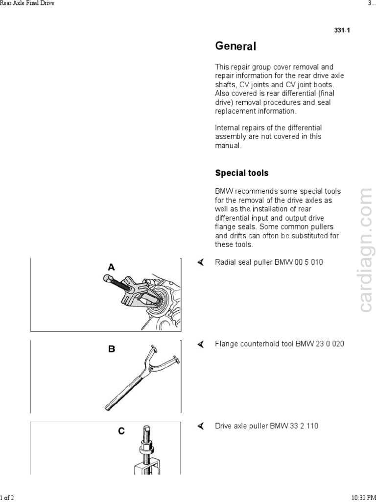 23.rear Axle Final Drive | PDF | Axle | Manufactured Goods