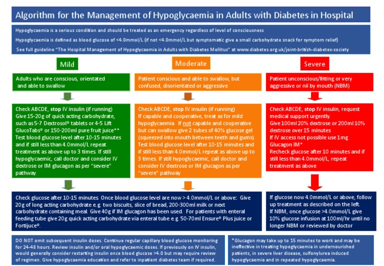 JBDS 01 Hypo Algorithm January 2023 | PDF | Hypoglycemia | Endocrine Diseases