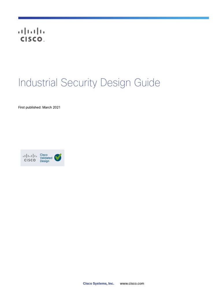 Cisco Industrial Security Design Guide | PDF | Computer Network | Security