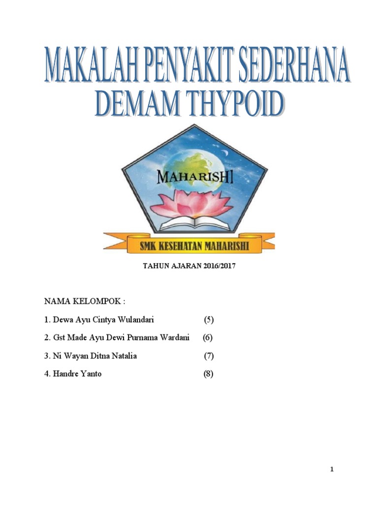 Makalah Demam Thypoid (Klmpok 2) | PDF