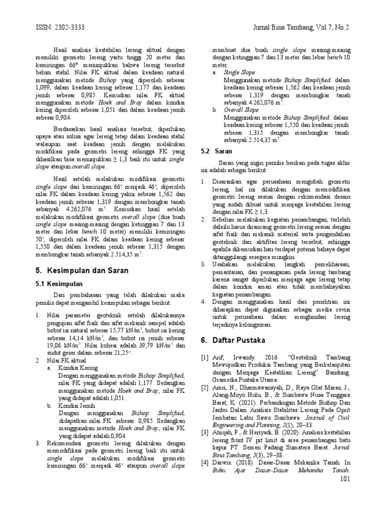 Analisis Kestabilan Lereng Tambang | PDF